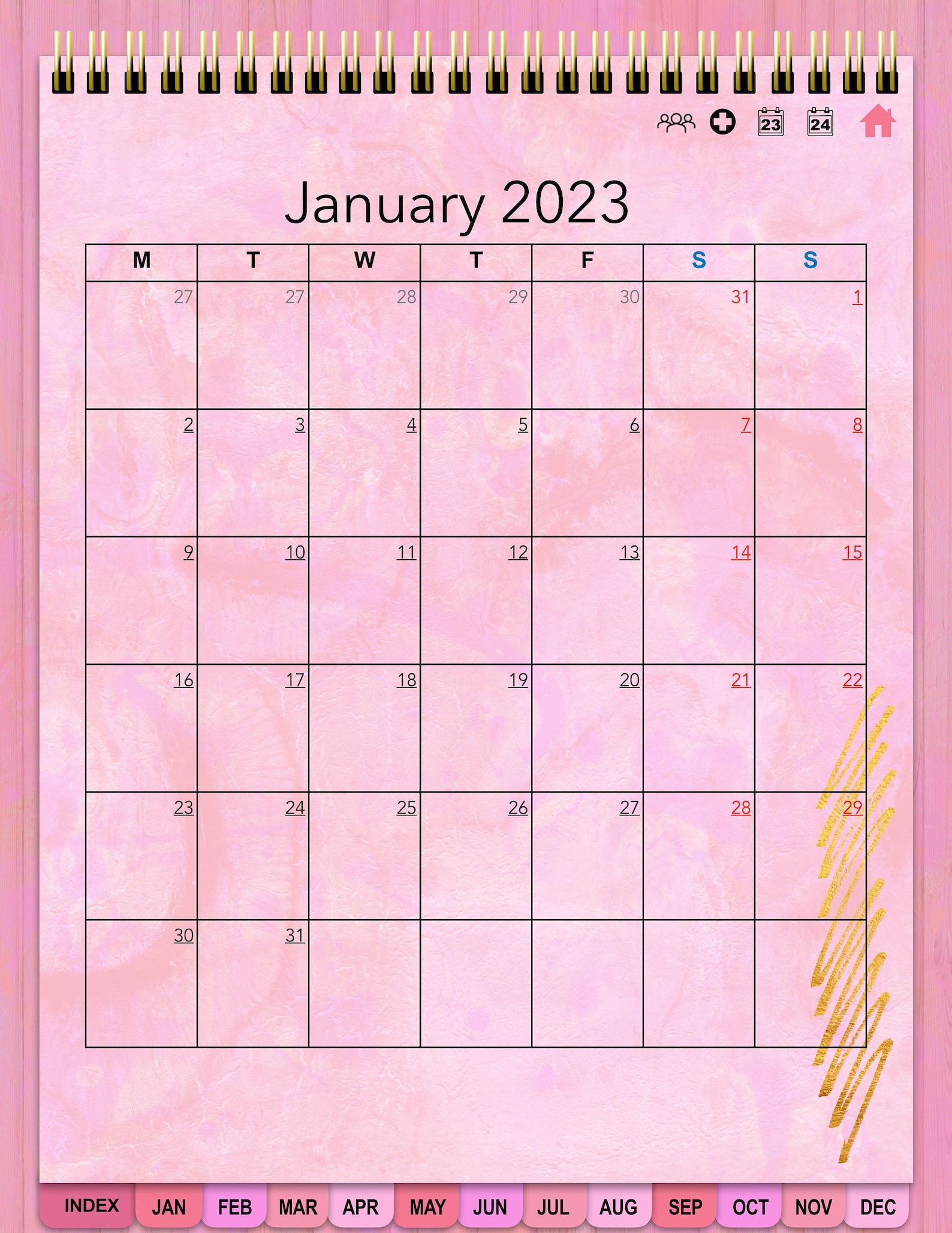 Digital Planner: Full Page 2023 & 2024 Calendar With Over - Etsy