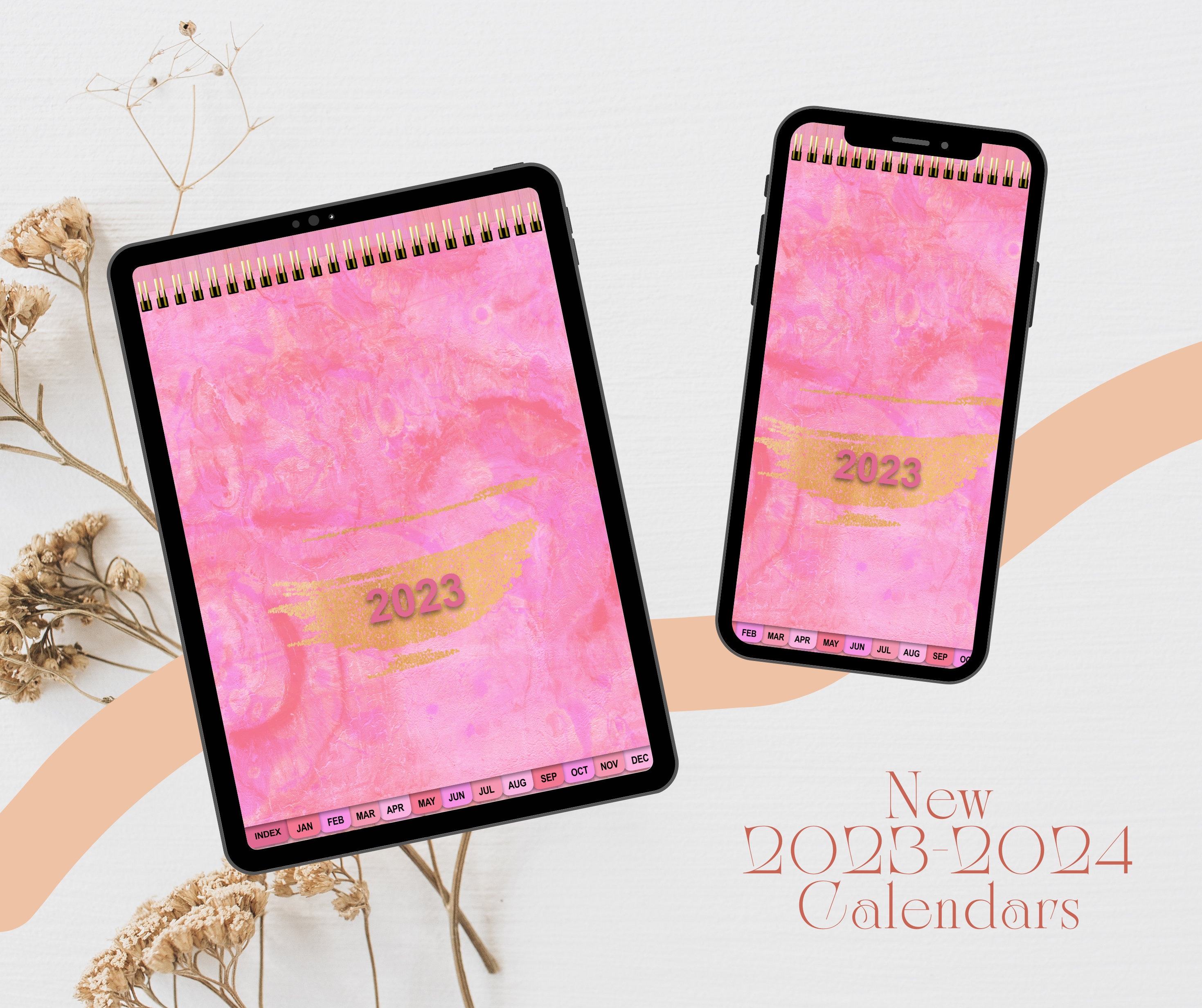 Digital Planner: Full Page 2023 & 2024 Calendar With Over - Etsy
