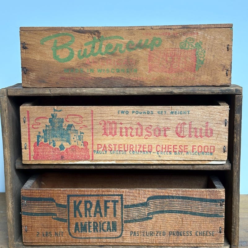 Vintage Cheese Box - Etsy