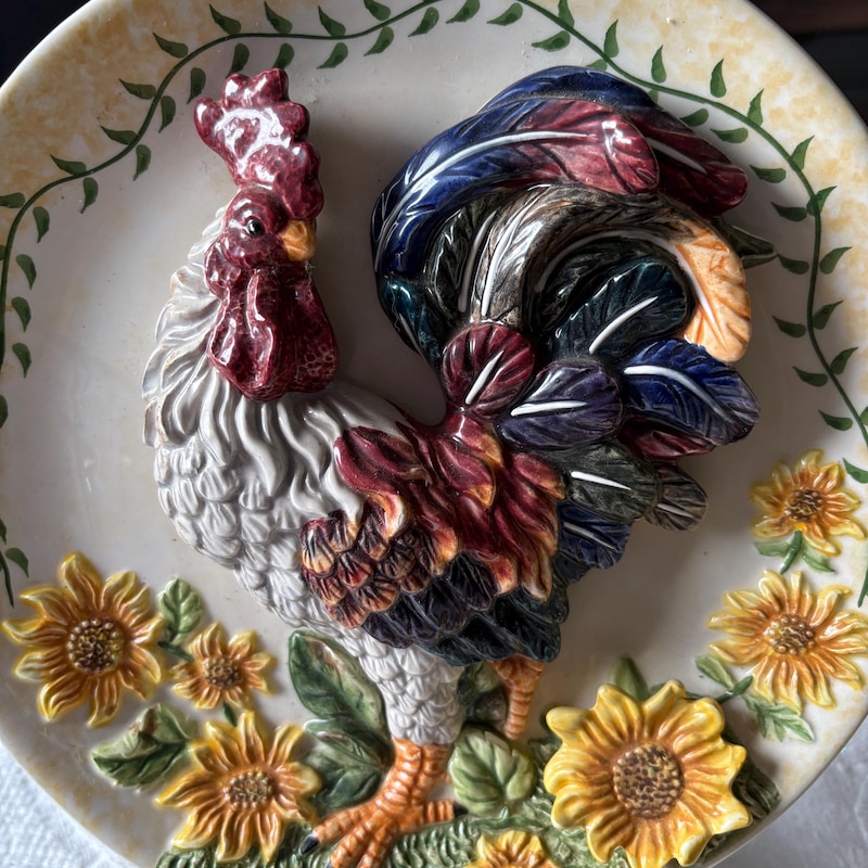 Rooster Plate Hanging - Etsy