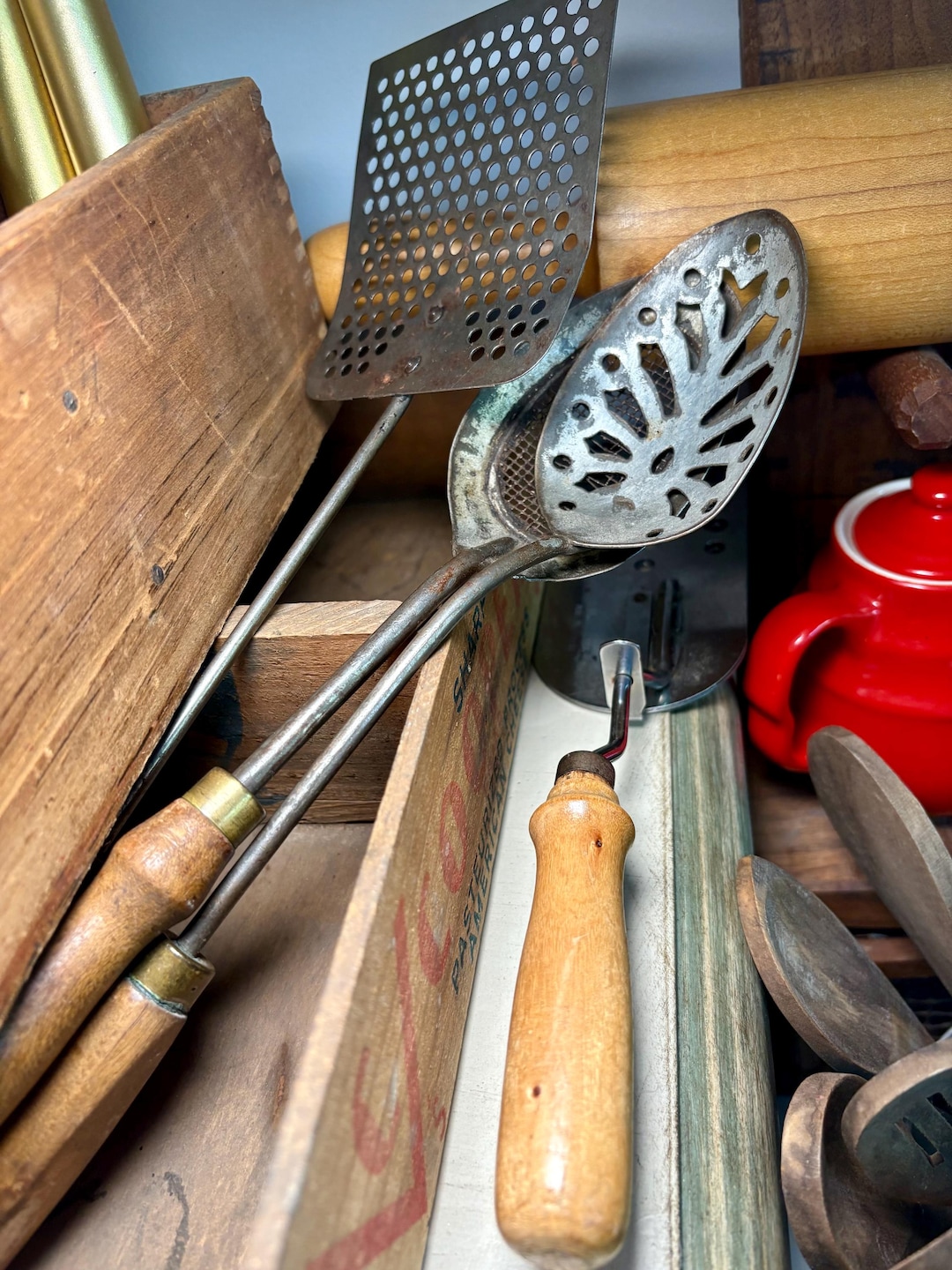 Mid-century Farmhouse Utensils for French Country Kitchen Decor - Etsy
