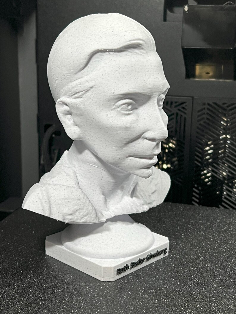 Custom 3D Printed Portrait Sculpture (bust) or Statue– Marble PLA ...