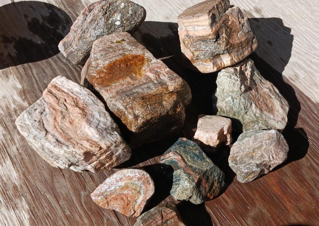 Granite Gneiss, Collection of 10 Pink and Gray Specimens - Etsy