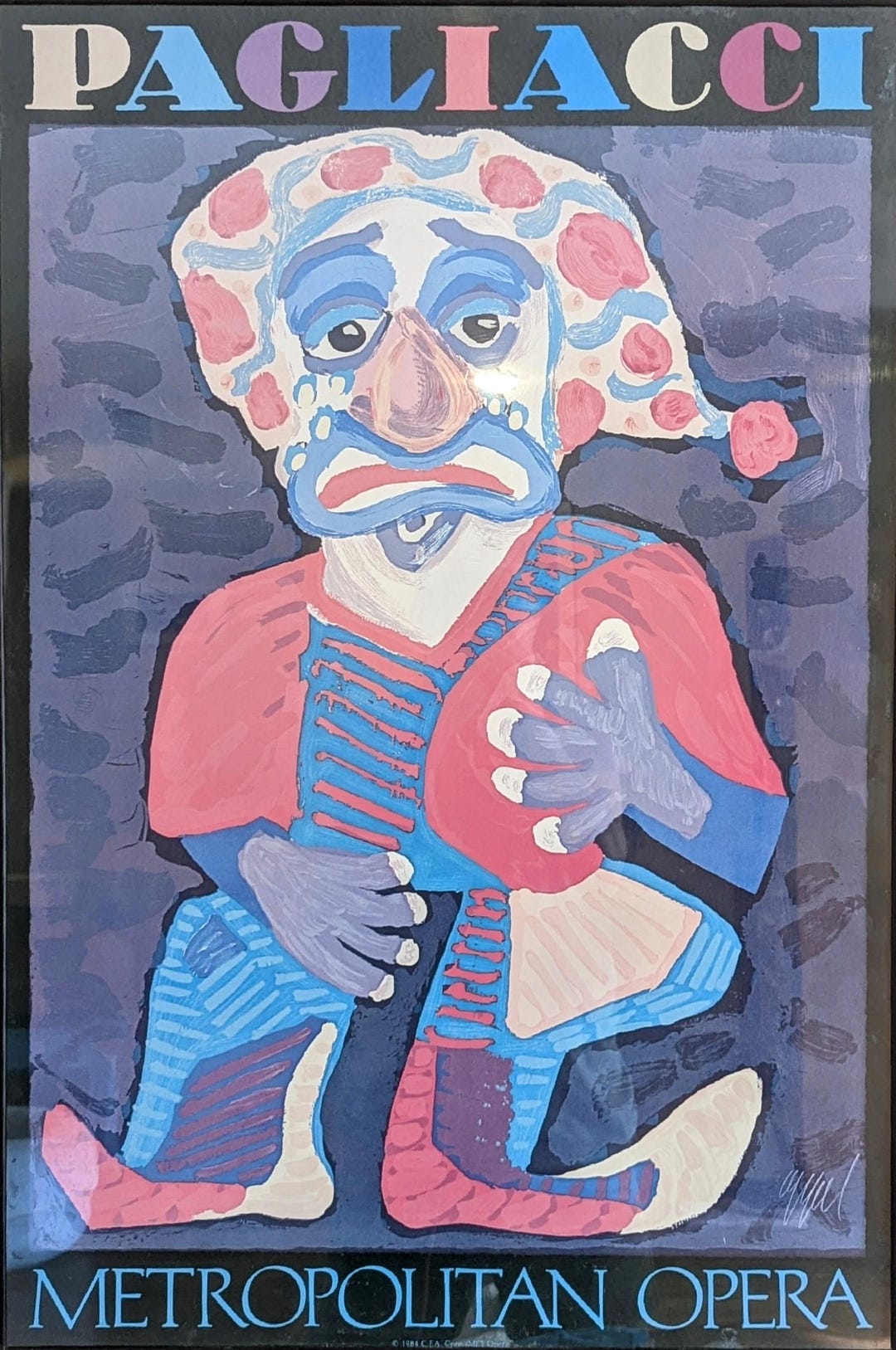 Pagliacci, Karel Appel, Vintage Poster, Metropolitan Opera - Etsy