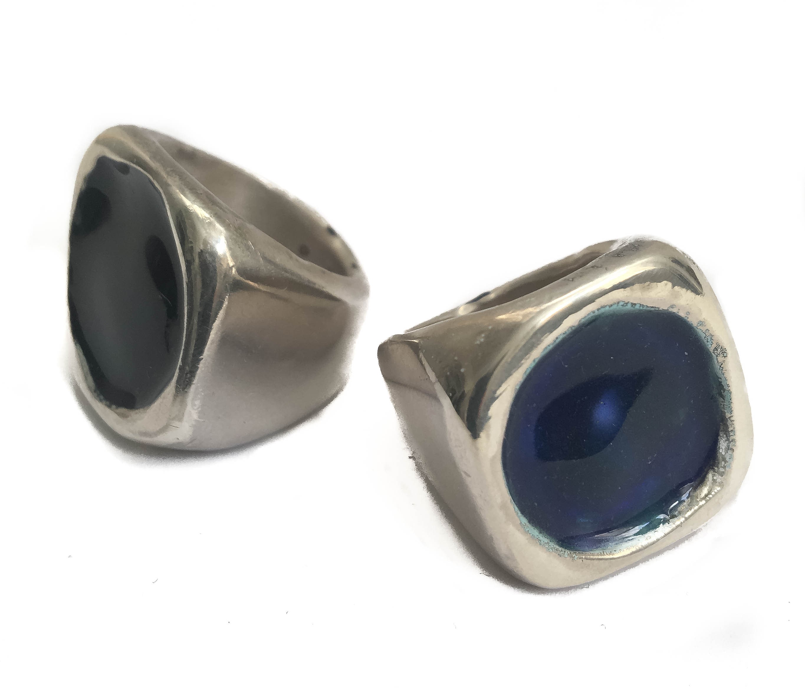 Sterling Silver Enameled Pool Ring Newest Best-seller Sizes - Etsy