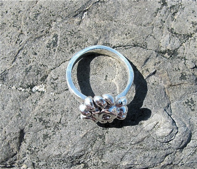 Silver Ring, Sterling Silver .925 Dainty Flower Ring, Cute Rings, Boho ...