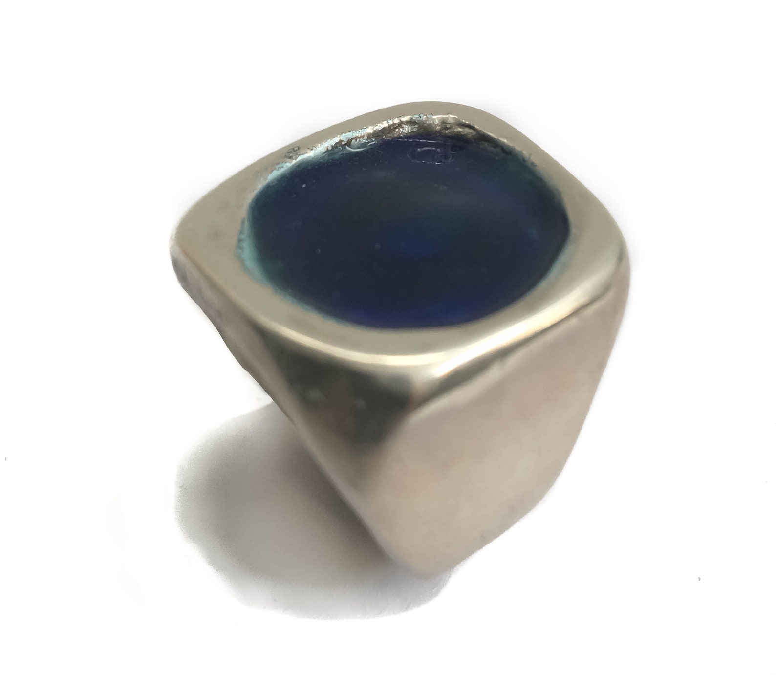 Sterling Silver Enameled Pool Ring Newest Best-seller Sizes - Etsy