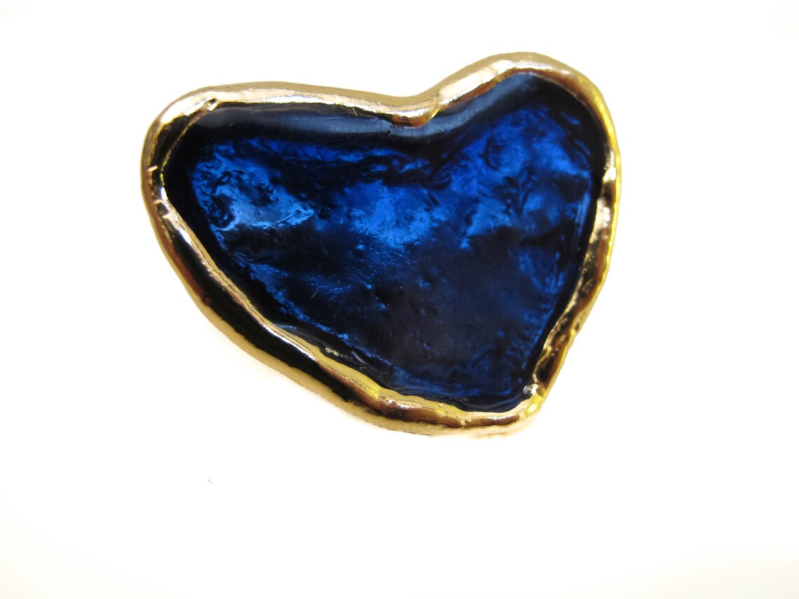 New Item, New Collection on SALE Large Enameled Funky Heart Ring, Women ...