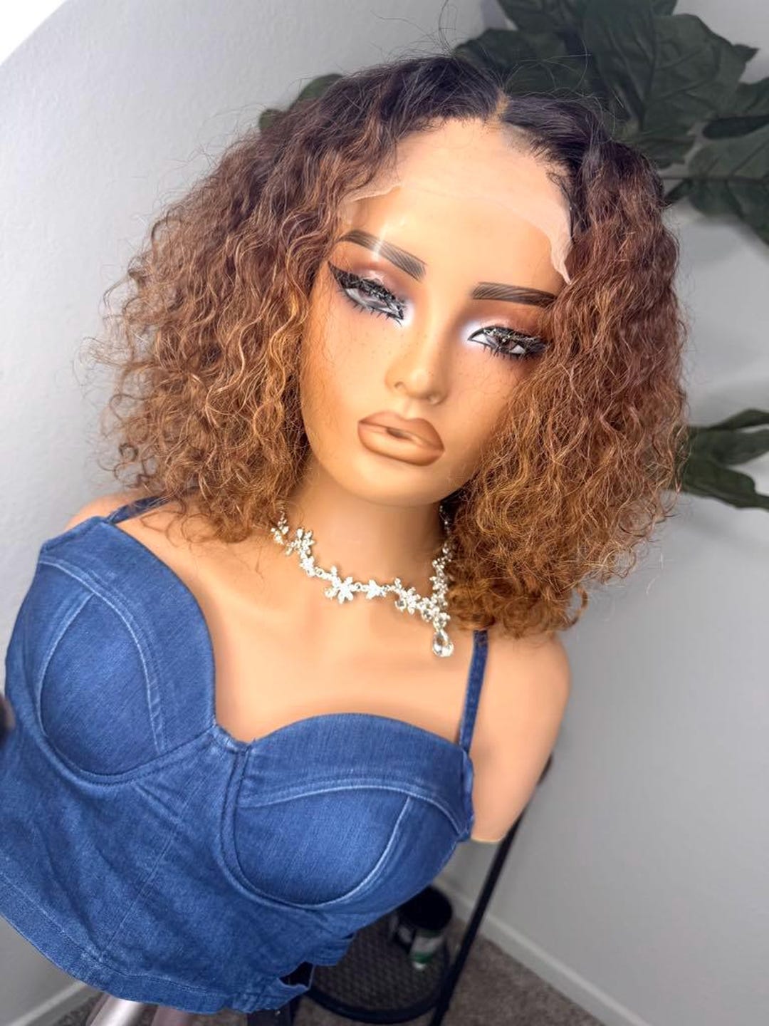 Deep Wave 12 Inch Wig Brown Wig. Wig for Women and Gifts for Her. 100% ...