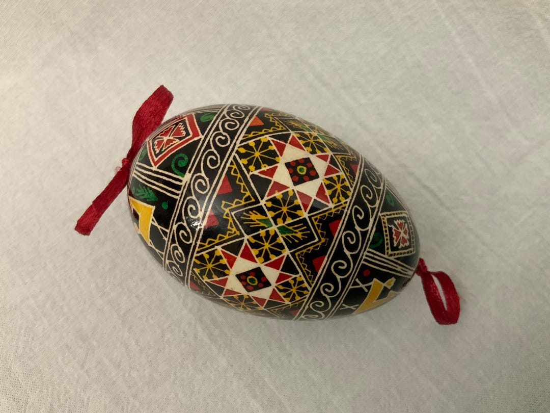 Handmade Ukrainian Goose Egg Pysanka – Traditional Folk Art in Gift Box ...