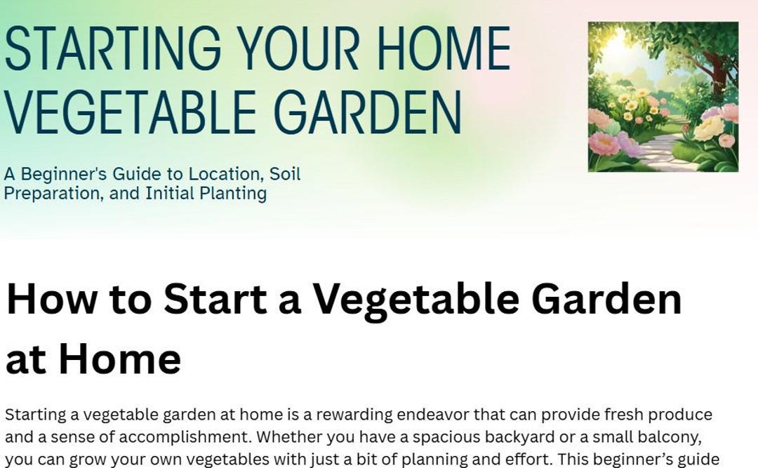 How to Start A Vegetable Garden at Home With Bonus Garden Planner - Etsy
