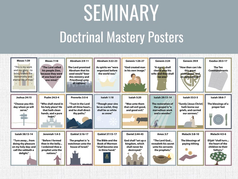 LDS Seminary 2026 Old Testament, Banner, Come Follow Me, Bingo, Posters ...