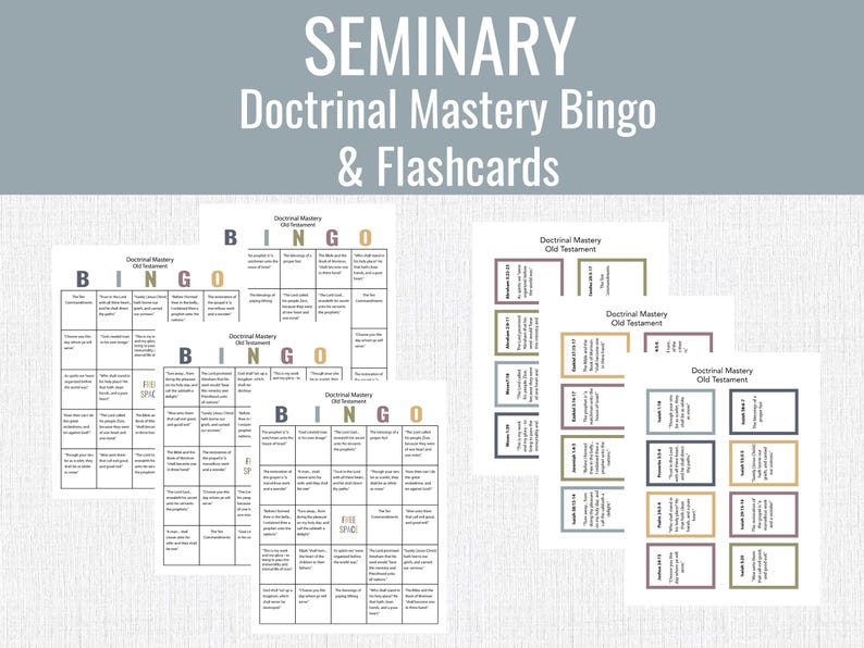 LDS Seminary 2026 Old Testament, Banner, Come Follow Me, Bingo, Posters ...