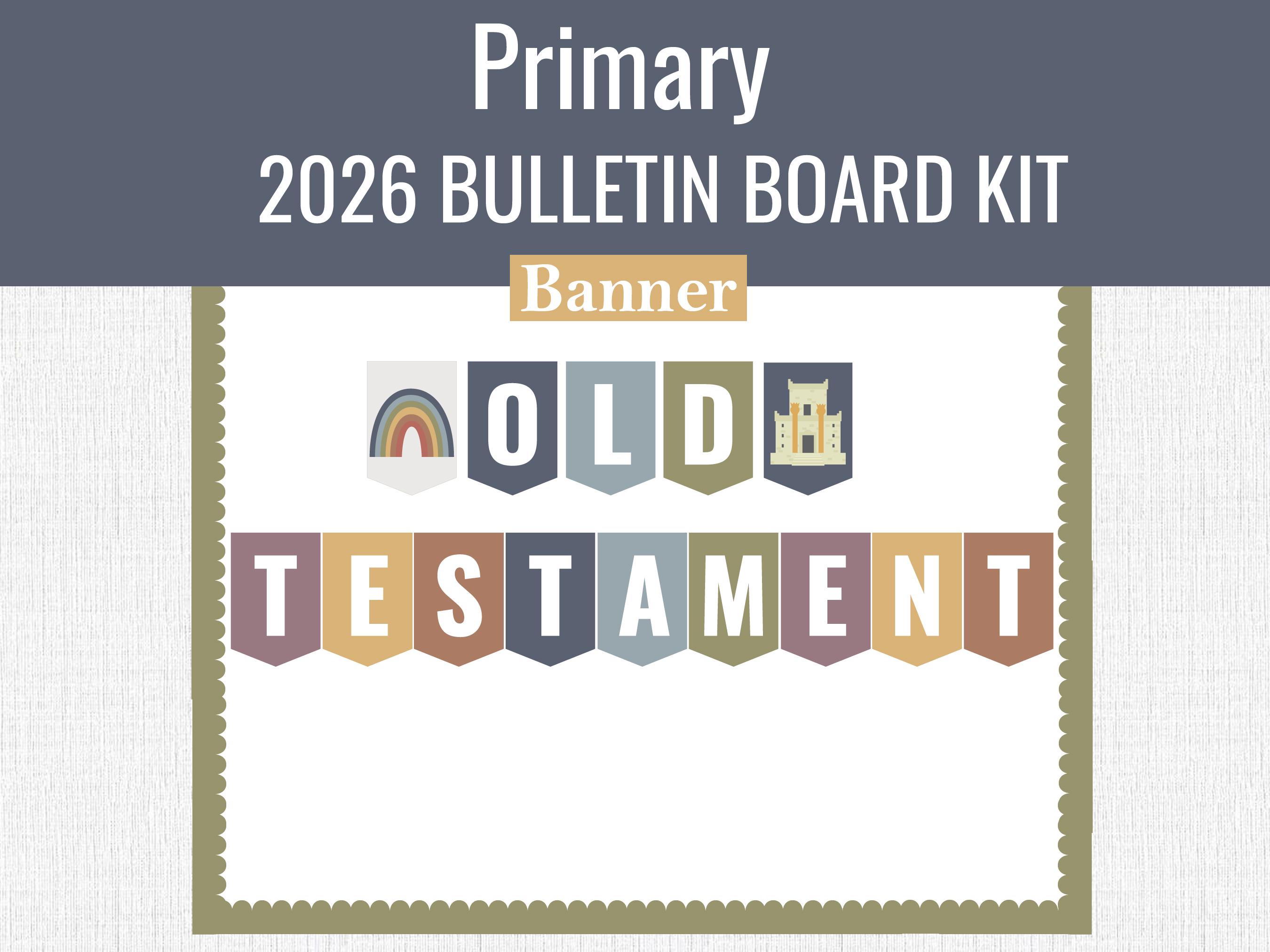 2026 LDS Primary Bulletin Board Kit, Old Testament, Come Follow Me ...