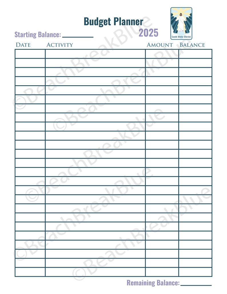 Editable: LDS 2025 Young Women Planner, Youth Theme, Look Unto Christ ...