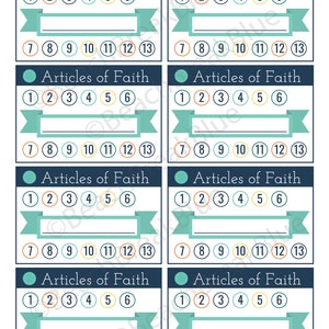 Articles of Faith Bundle, Articles of Faith Tracker, Articles of Faith ...