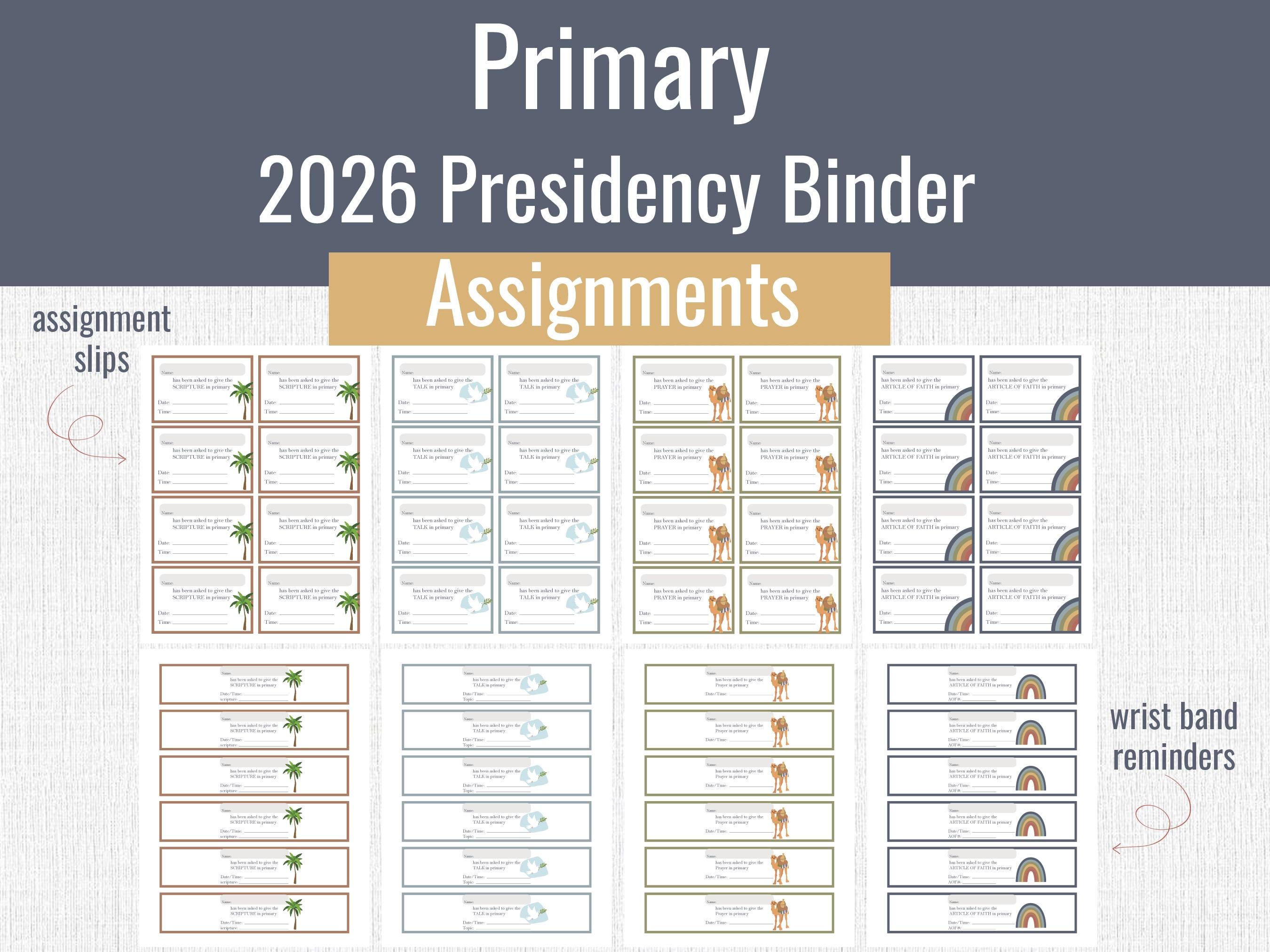 LDS 2026 Primary Presidency Planner Binder, 2026 Old Testament, 2026 ...