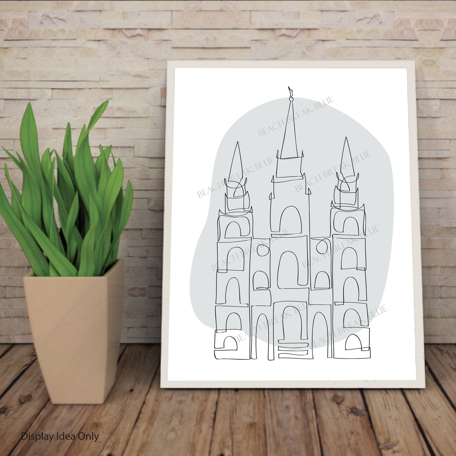 LDS Temple Print, Minimal Temple Line Art, Salt Lake Temple, LDS Decor ...