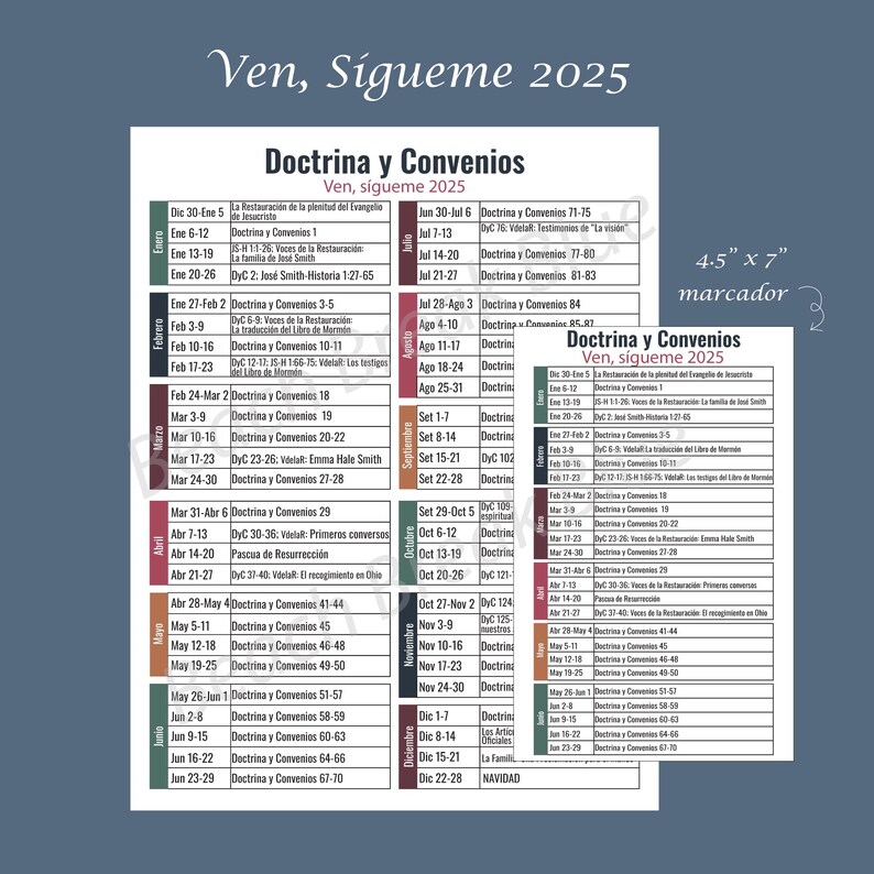 Ven Sigueme 2025, Doctrina Y Convenios, Doctrine & Covenants Reading ...