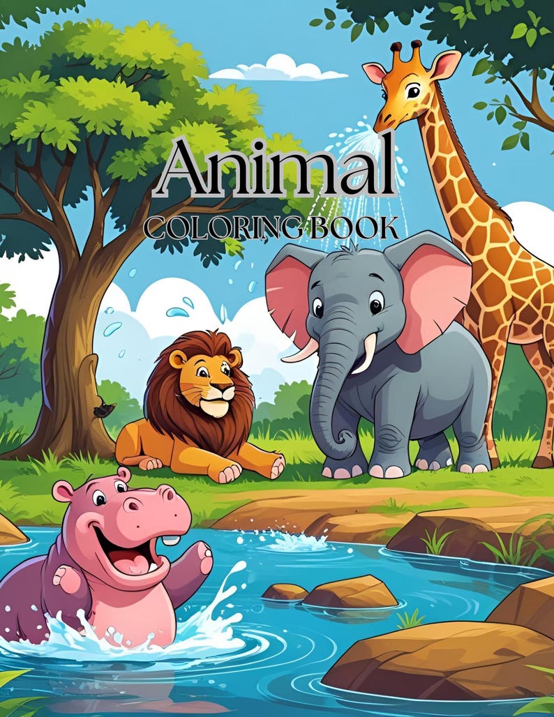 Printable Jungle Animal Coloring Book for Kids | Fun Educational ...