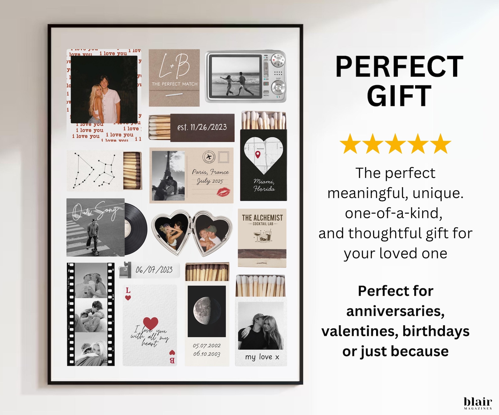 Anniversary Gift for Boyfriend or Girlfriend | Editable Matchbook ...