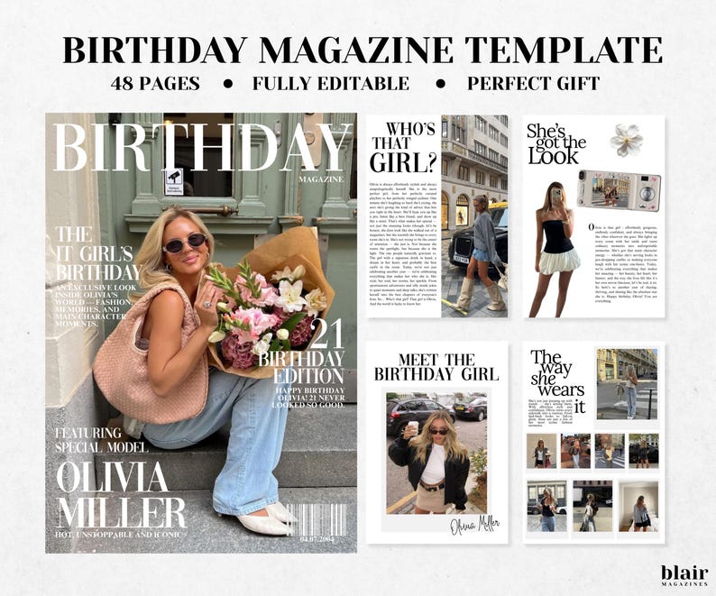 Custom Birthday Magazine | Birthday Gift for Friends | Best Friend ...