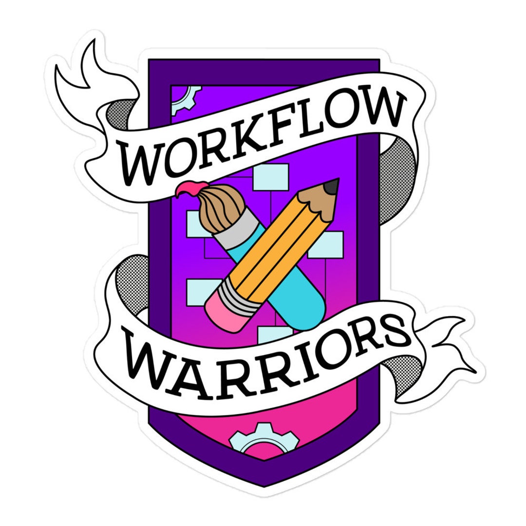 Workflow Warriors Bubble-free Stickers - Etsy
