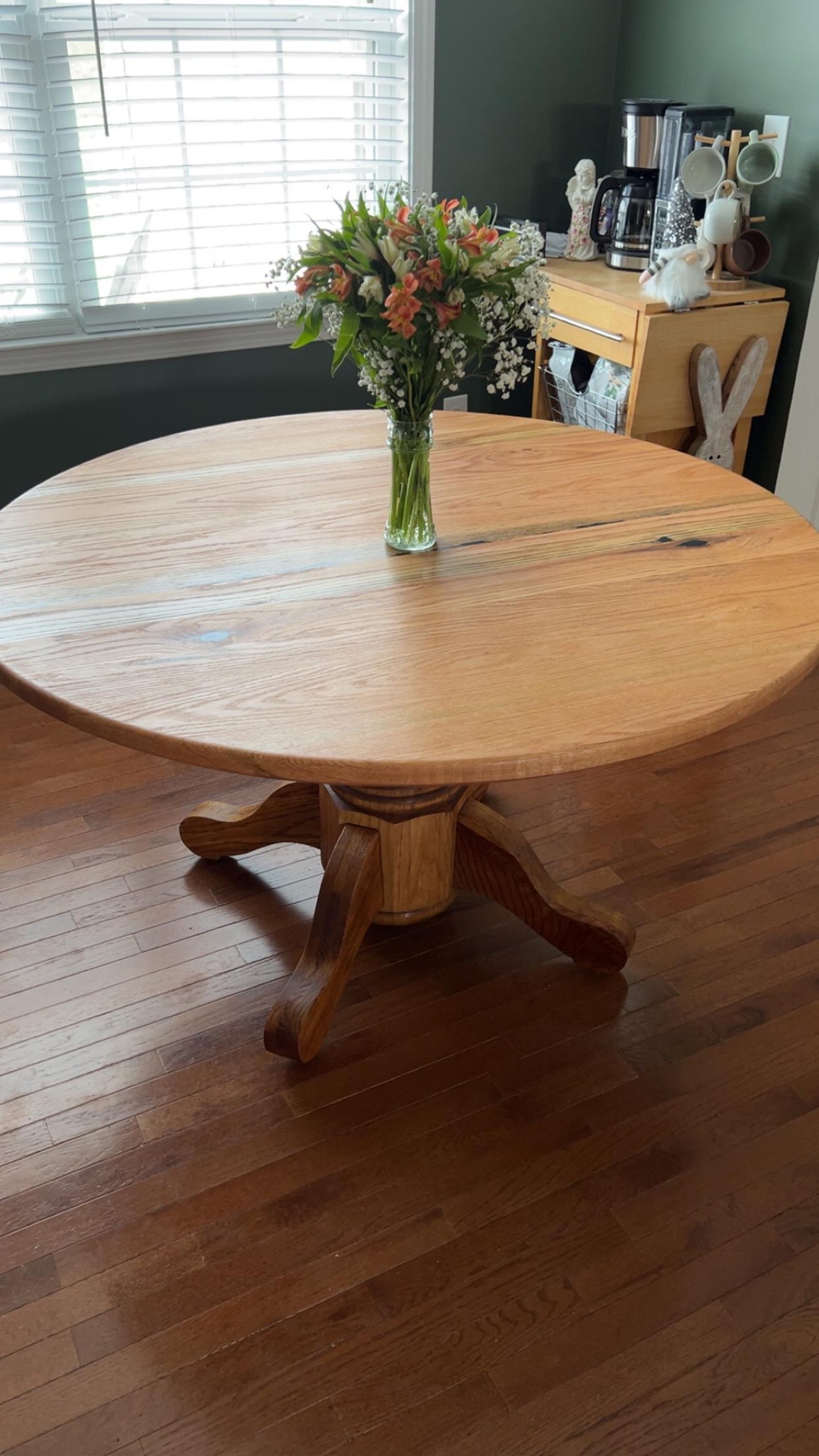 Old Fashioned White Oak Round Kitchen Table - Etsy