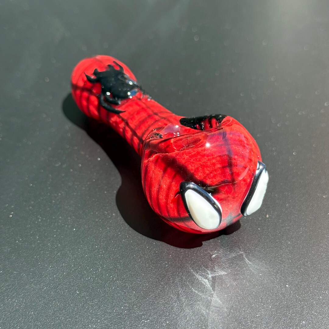 The Spiderman Glass Smoking Pipe, Hand Blown Glass Pipes, Tobacco Pipe ...