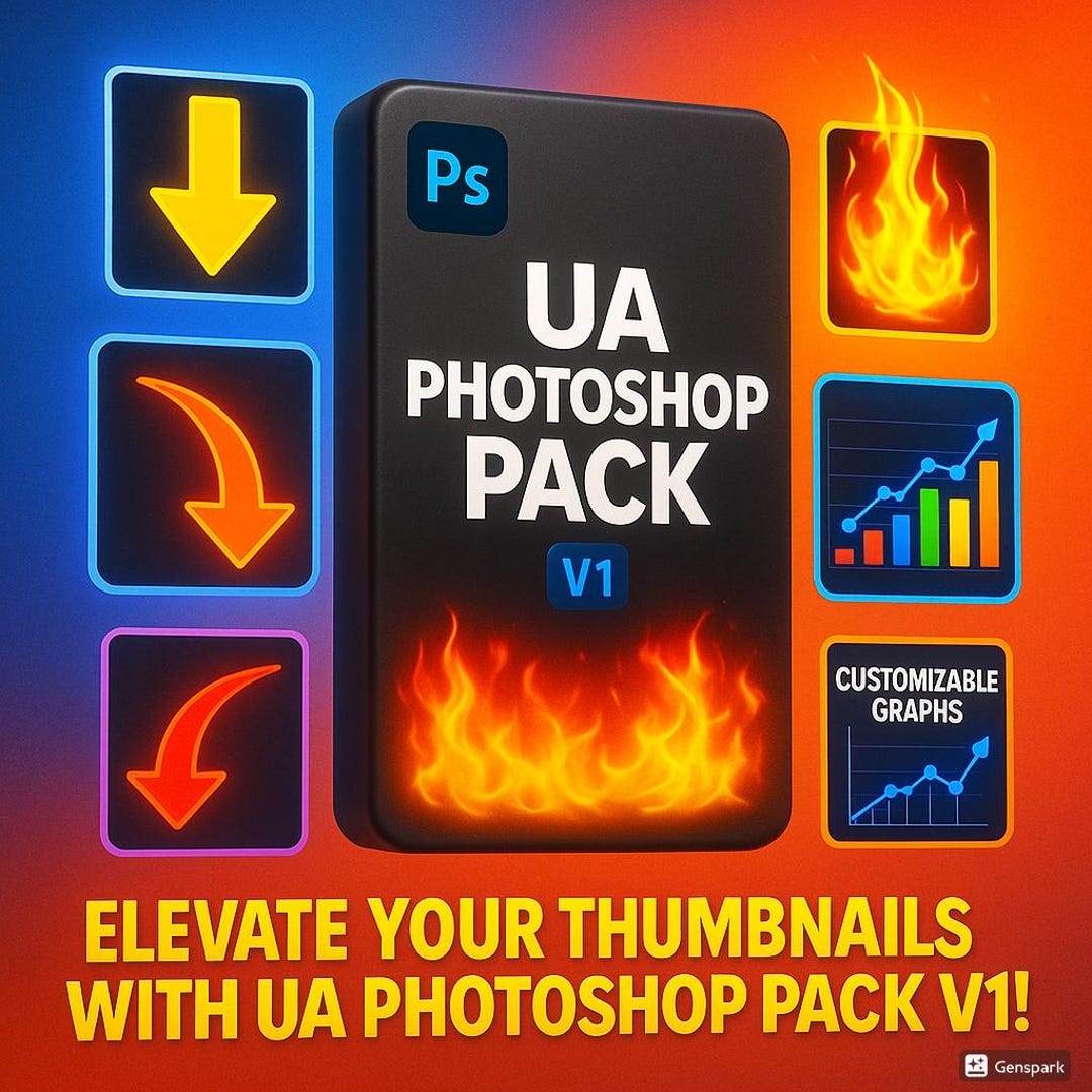 Ultimate Photoshop Pack | Assets for Youtube Thumbnails | Arrows, Brush Strokes, Fire, Graphs ...