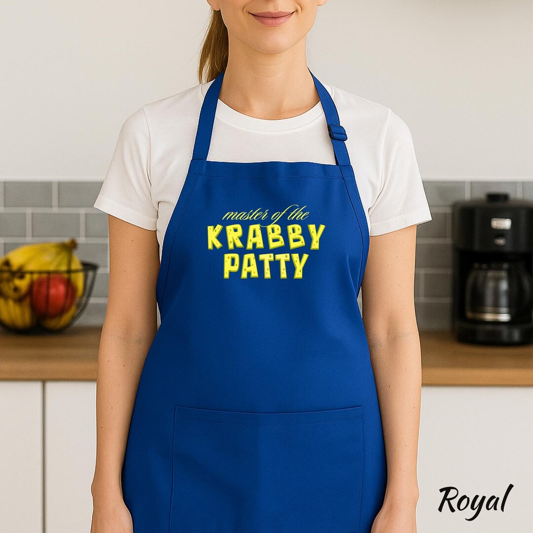 Sponge Apron - Master of the Krabby Patty Apron - Cartoon Apron - Chef ...