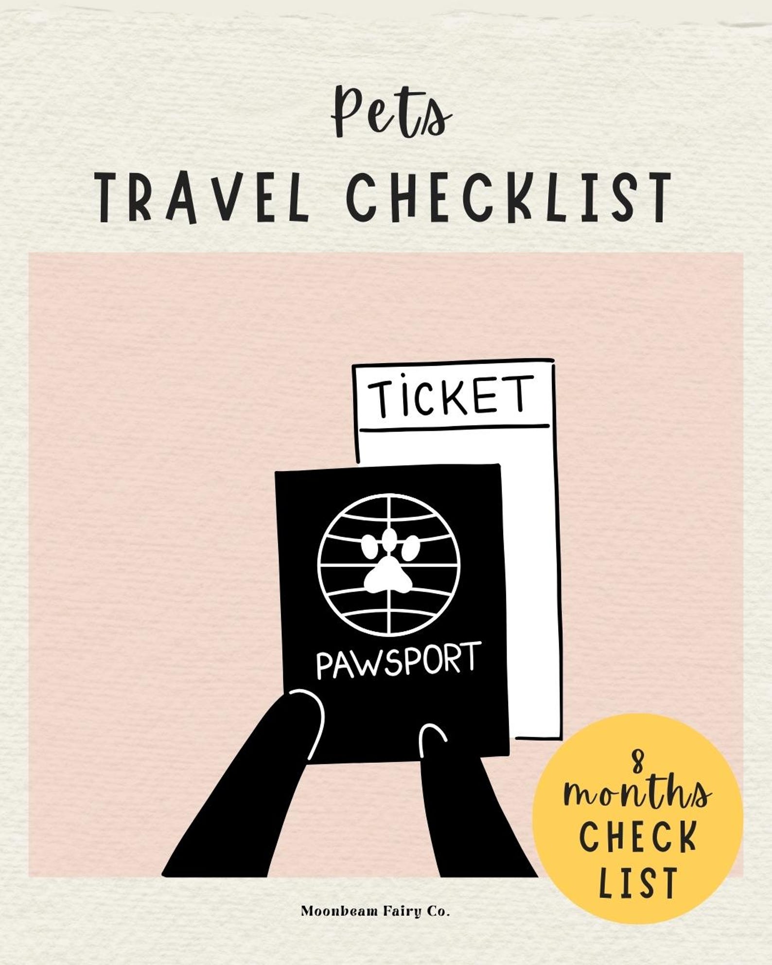 Pet Travel Checklist – Ultimate Printable Guide for Dogs & Cats ...