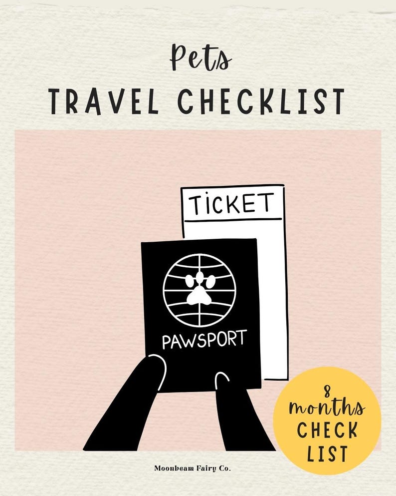 Pet Travel Checklist – Ultimate Printable Guide for Dogs & Cats ...
