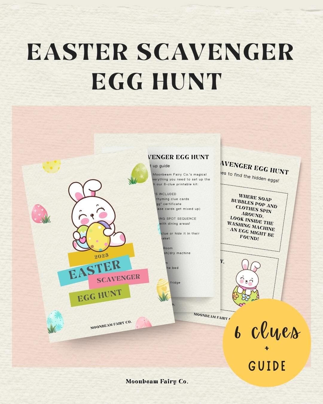 Easter Egg Scavenger Hunt Printable – Magical Bunny Adventure for Kids ...