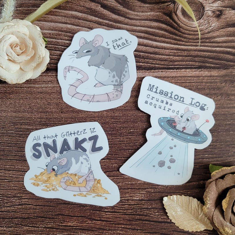 Rat Furry Stickers - Etsy