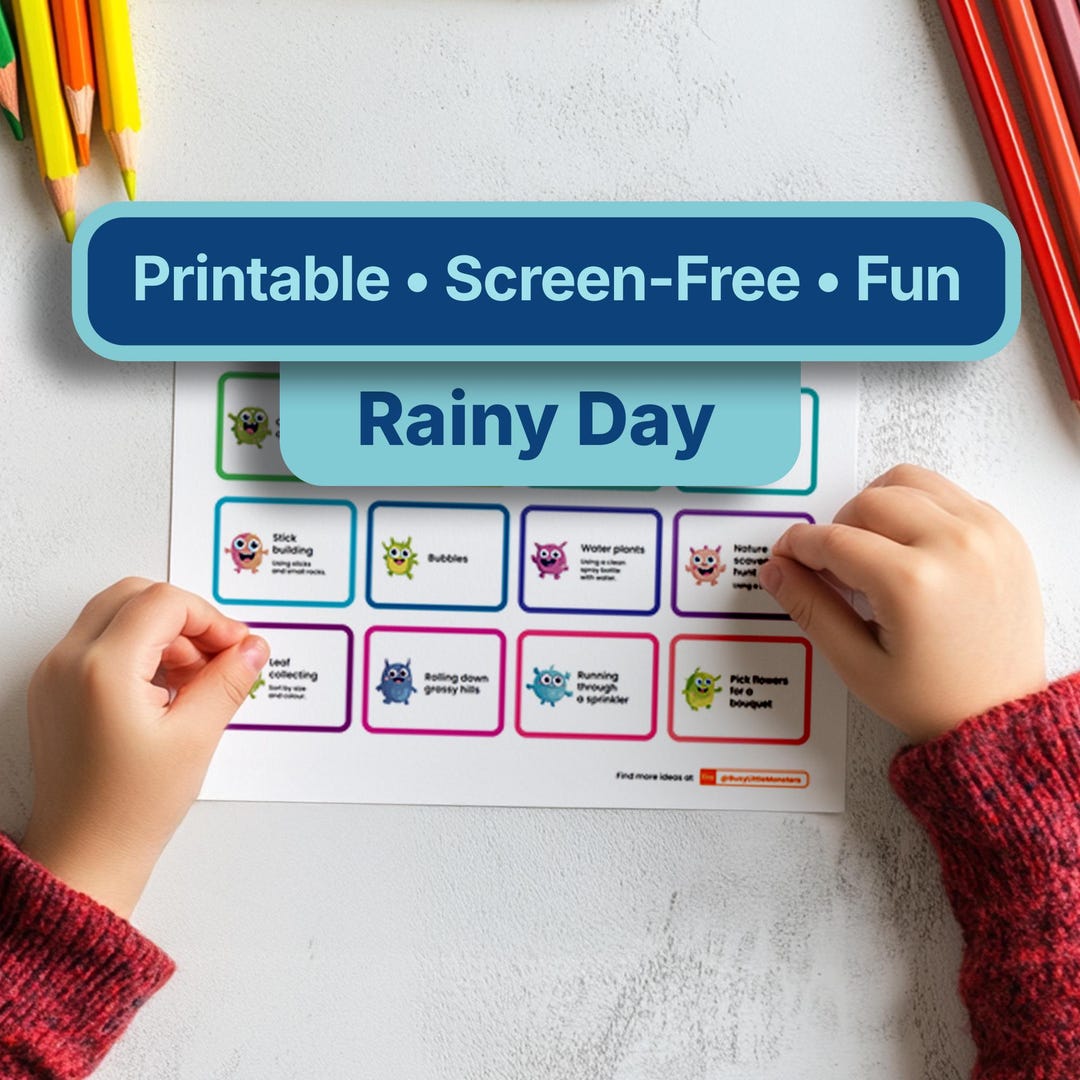 Rainy Day Toddler Activities – Printable PDF, Fun Learning for Kids ...