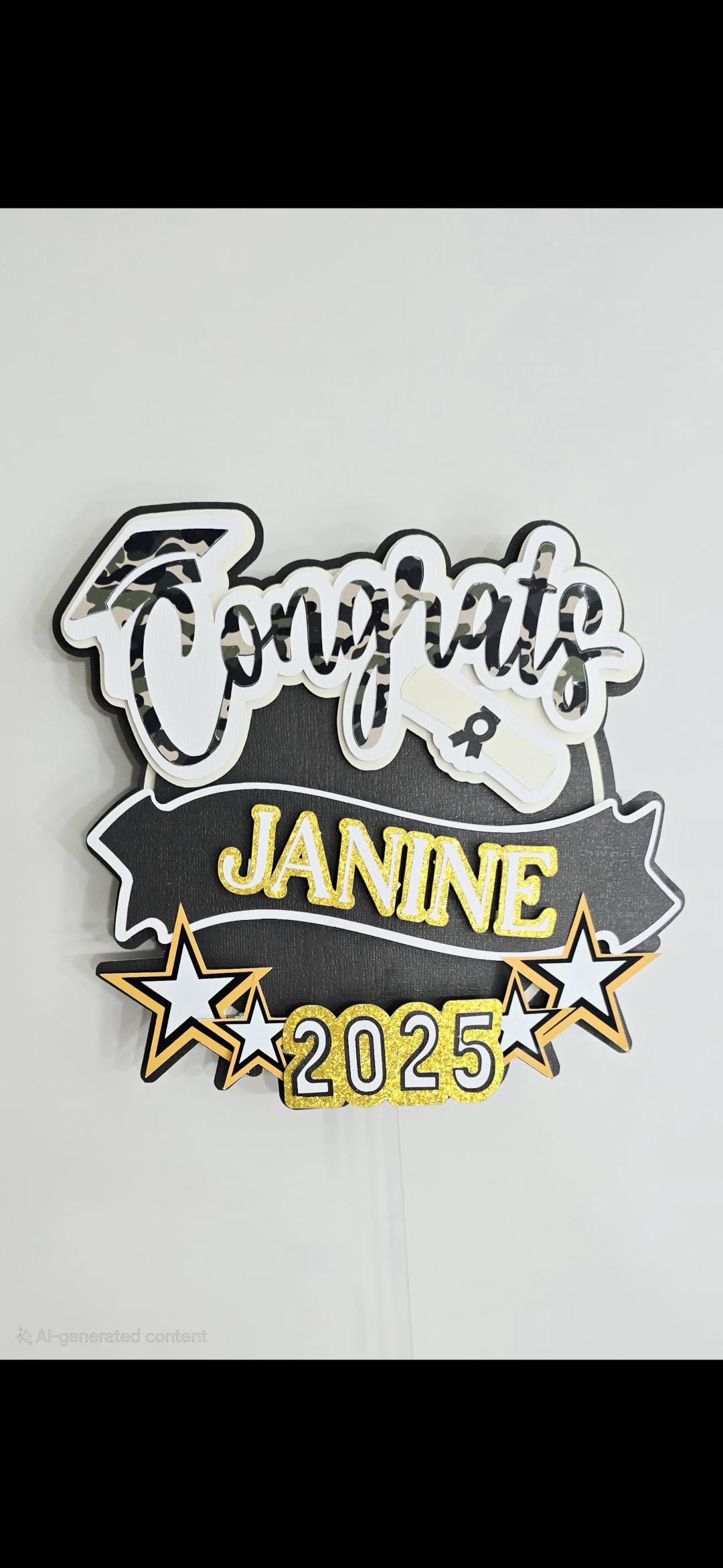 Army Graduation Cake Topper - Etsy
