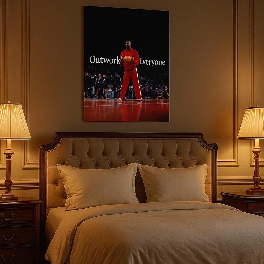 Michael Jordan Poster - "outwork Everyone" Inspirational Wall Art ...