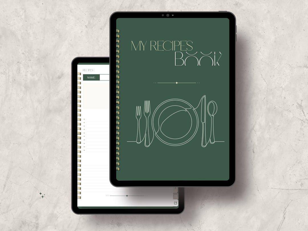 Digital Recipe Book for Goodnotes & iPad | Hyperlinked Digital Cookbook ...