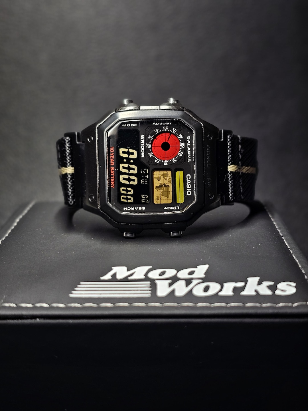 Custom Casio AE-1200 Hydromod – Black Fire Edition - Etsy