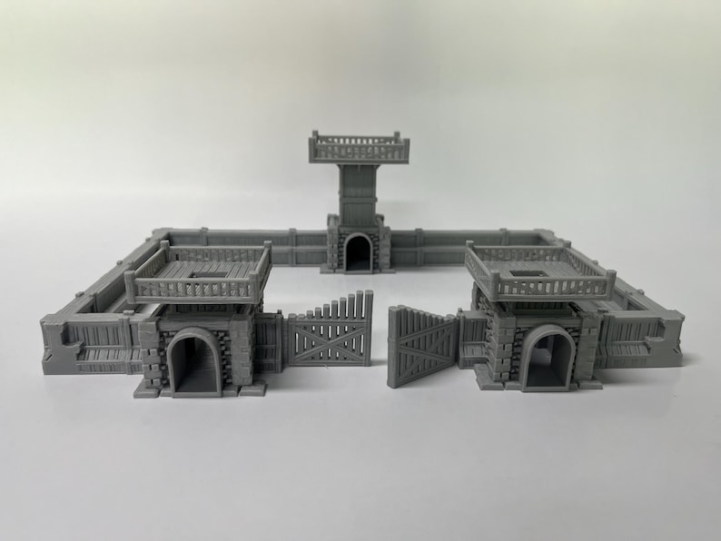 Medieval Battle Wall Terrain Set: 28mm RPG Wargame Scenery - Etsy