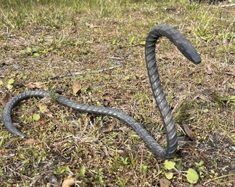 Hand Forged Rebar Snake Your Choice of Style - Etsy
