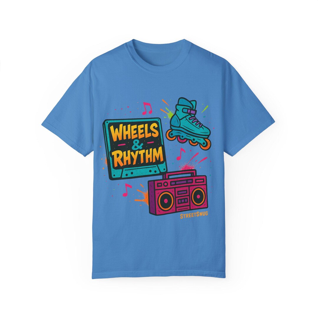 Streetsnug Graffiti Wheels & Rhythm Tshirt, Graffiti Boombox Roller ...