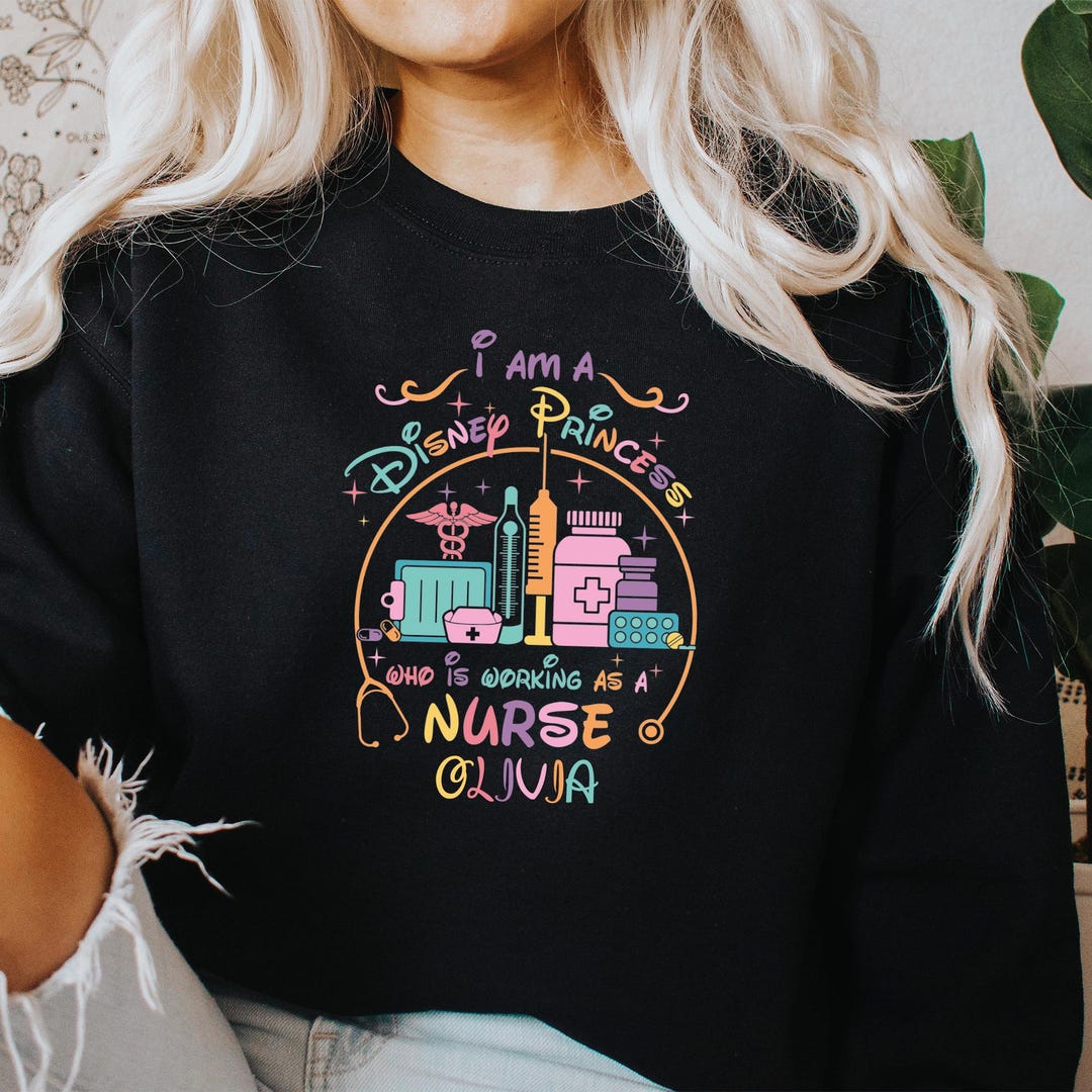 Custom Disney Princess Nurse Shirt, Personalized Nurse Gift Tee, I Am A ...