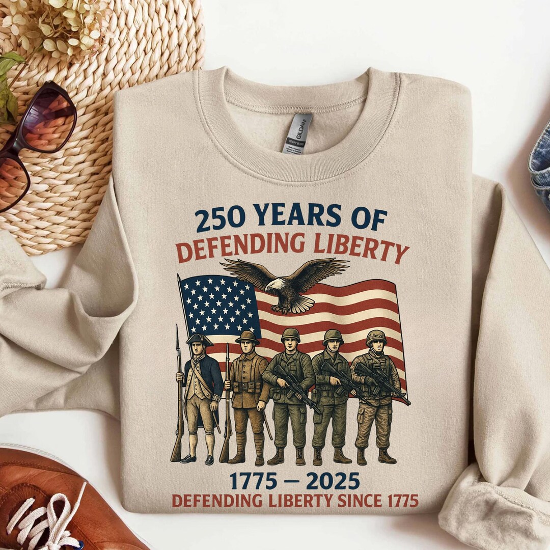 Defending Liberty Shirt: Patriotic USA 250th Anniversary Tee - Etsy