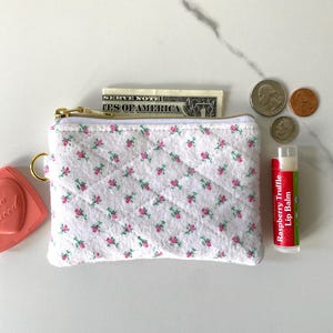Small Quilted Zipper Pouch, Quilted Coin Purse, Cute Quilted Zipper ...