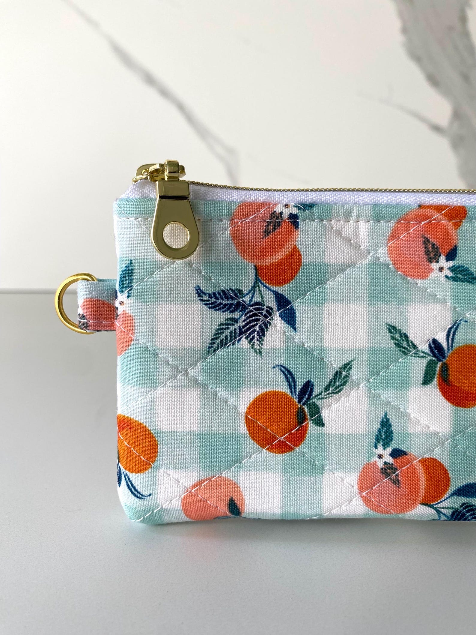 Small Quilted Zipper Pouch, Quilted Coin Purse, Cute Quilted Zipper ...