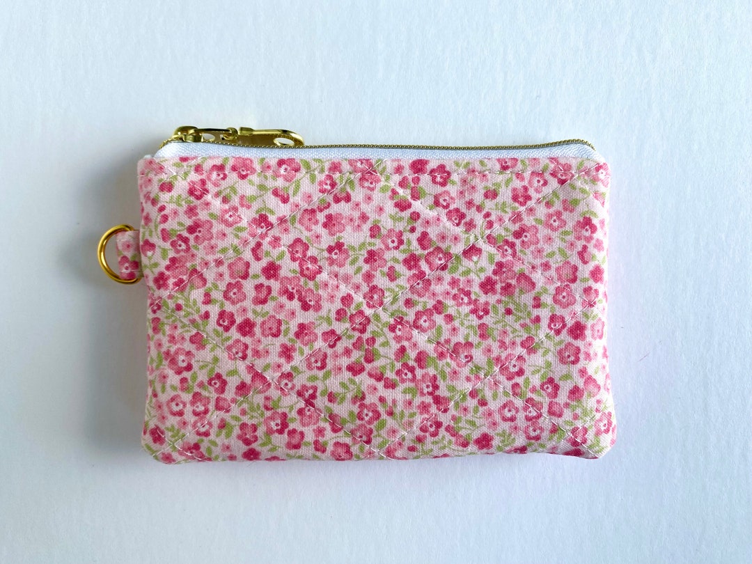 Coquette Coin Purse, Quilted Coin Pouch, Cute Quilted Zipper Pouch ...