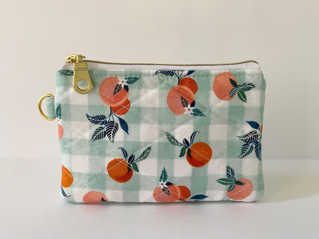 Small Quilted Zipper Pouch, Quilted Coin Purse, Cute Quilted Zipper ...