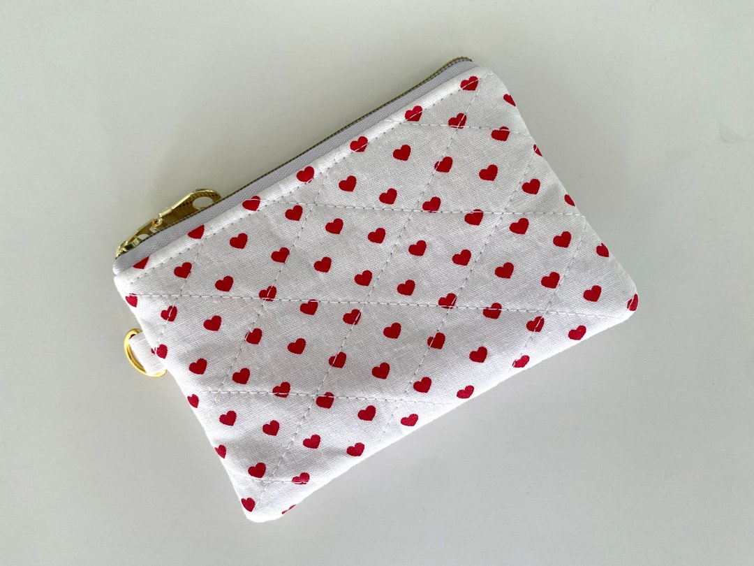 Coquette Coin Purse, Quilted Coin Pouch, Cute Quilted Zipper Pouch ...
